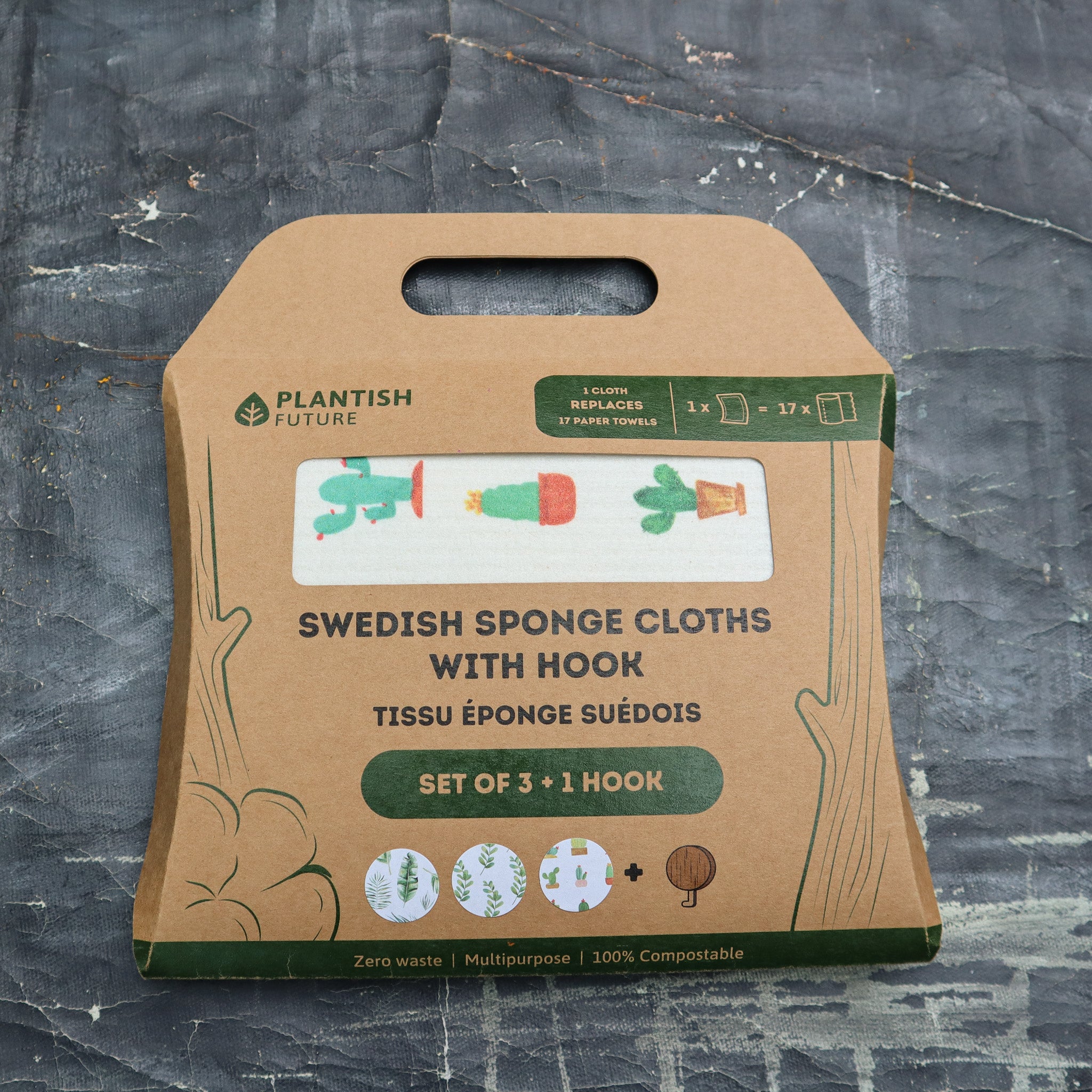 Potting Around - Swedish Sponge Cloth Set + Hook – Plantish